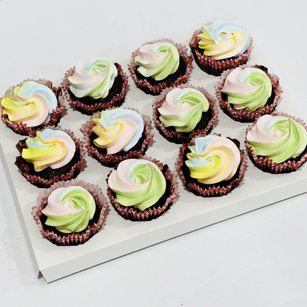 Rainbow Color Cupcakes