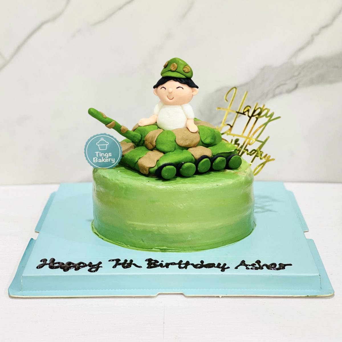 Army Tank Theme Cake