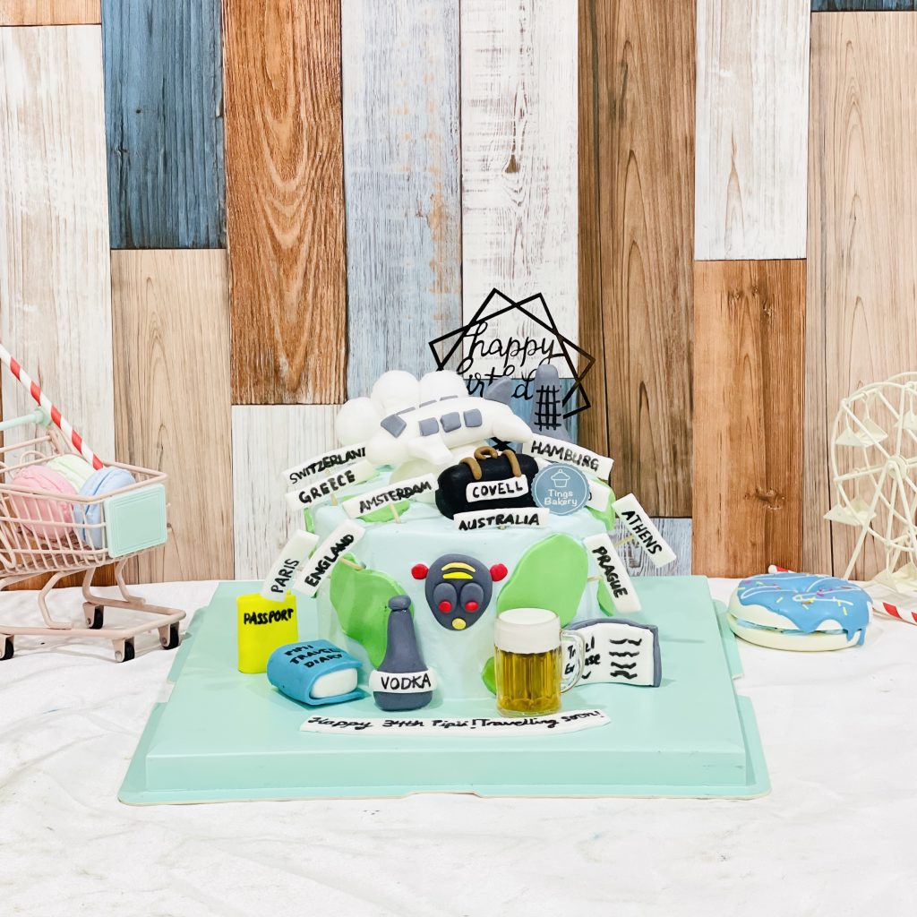 Travel Theme Cake