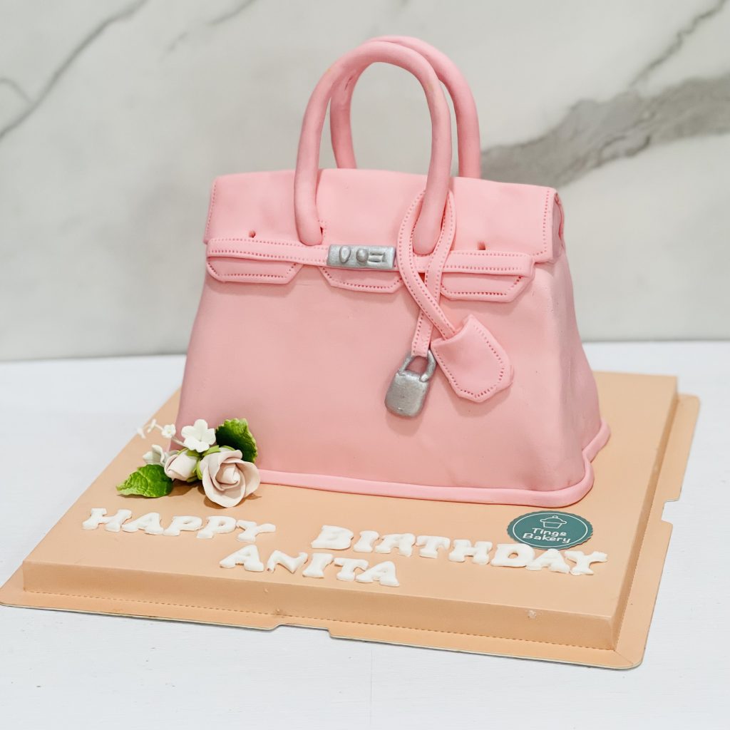 Baby Pink 3D Bag Cake