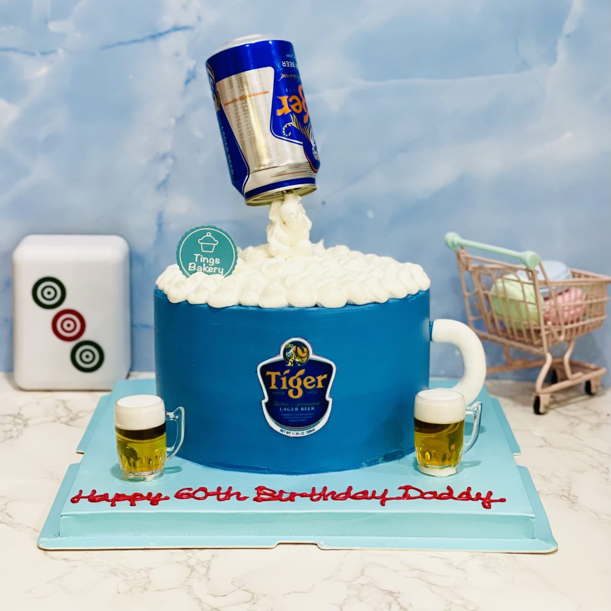Tiger Beer Gravity Defying Cake