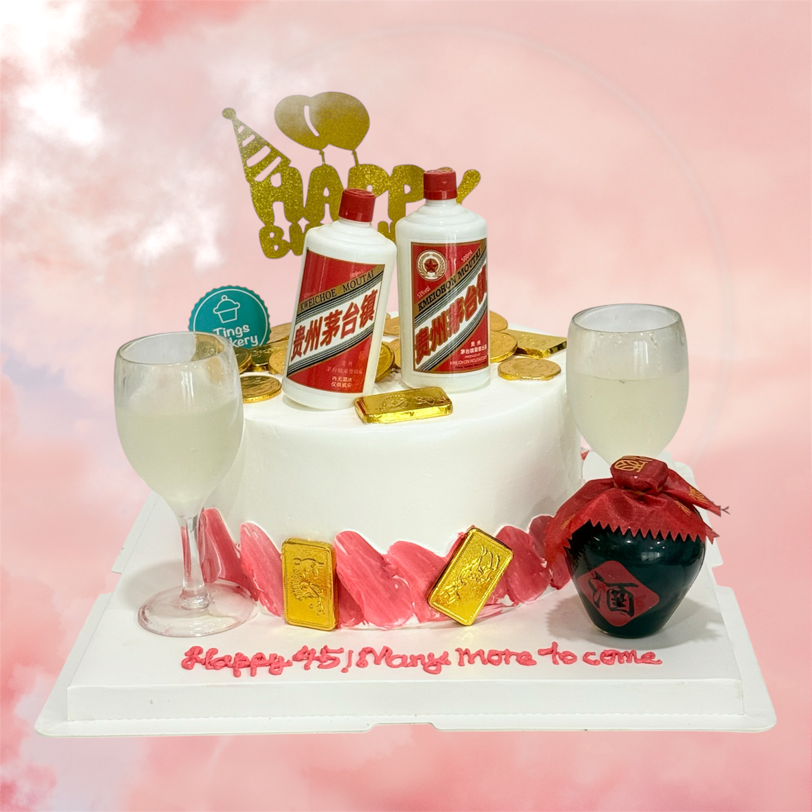Maotai / Moutai Theme Money Pulling Cake