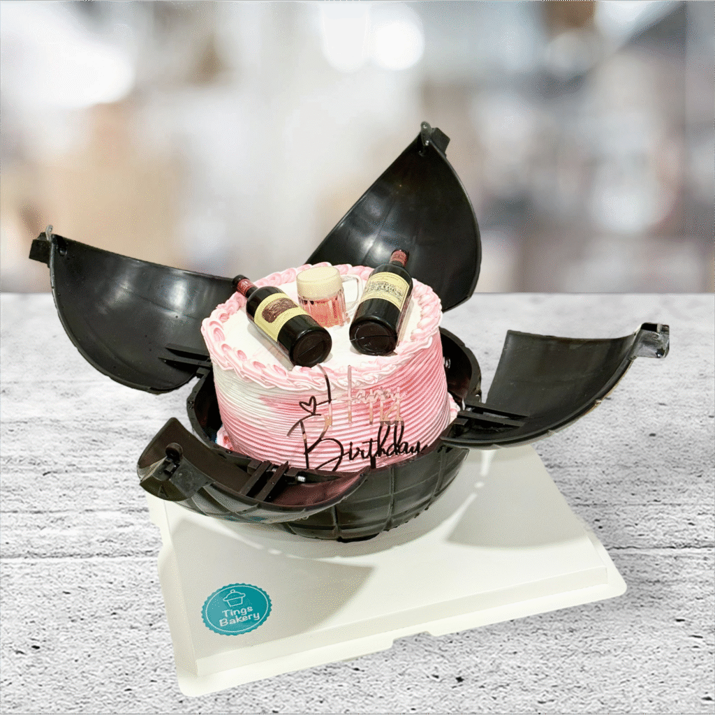 Explosion Bomb Red Wine Theme Cake