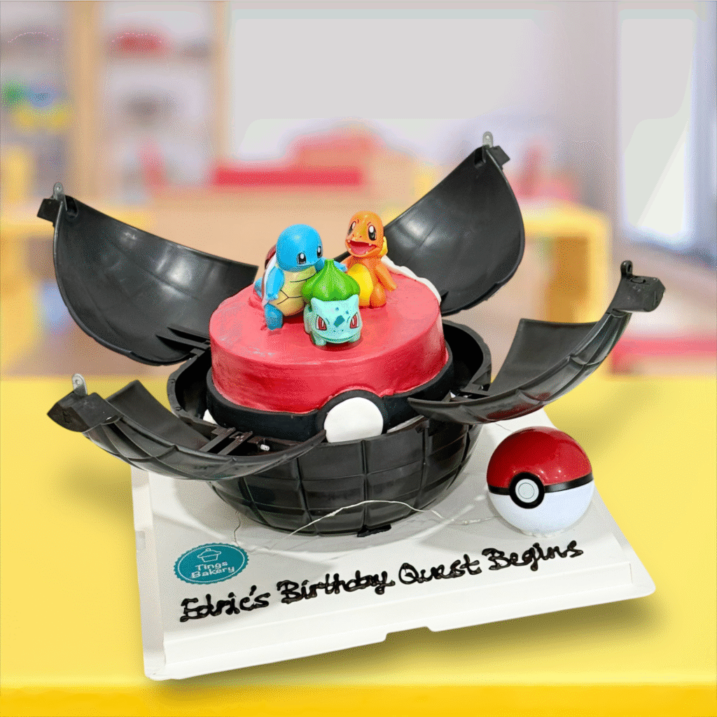 Explosion Bomb Pokeball Theme Cake